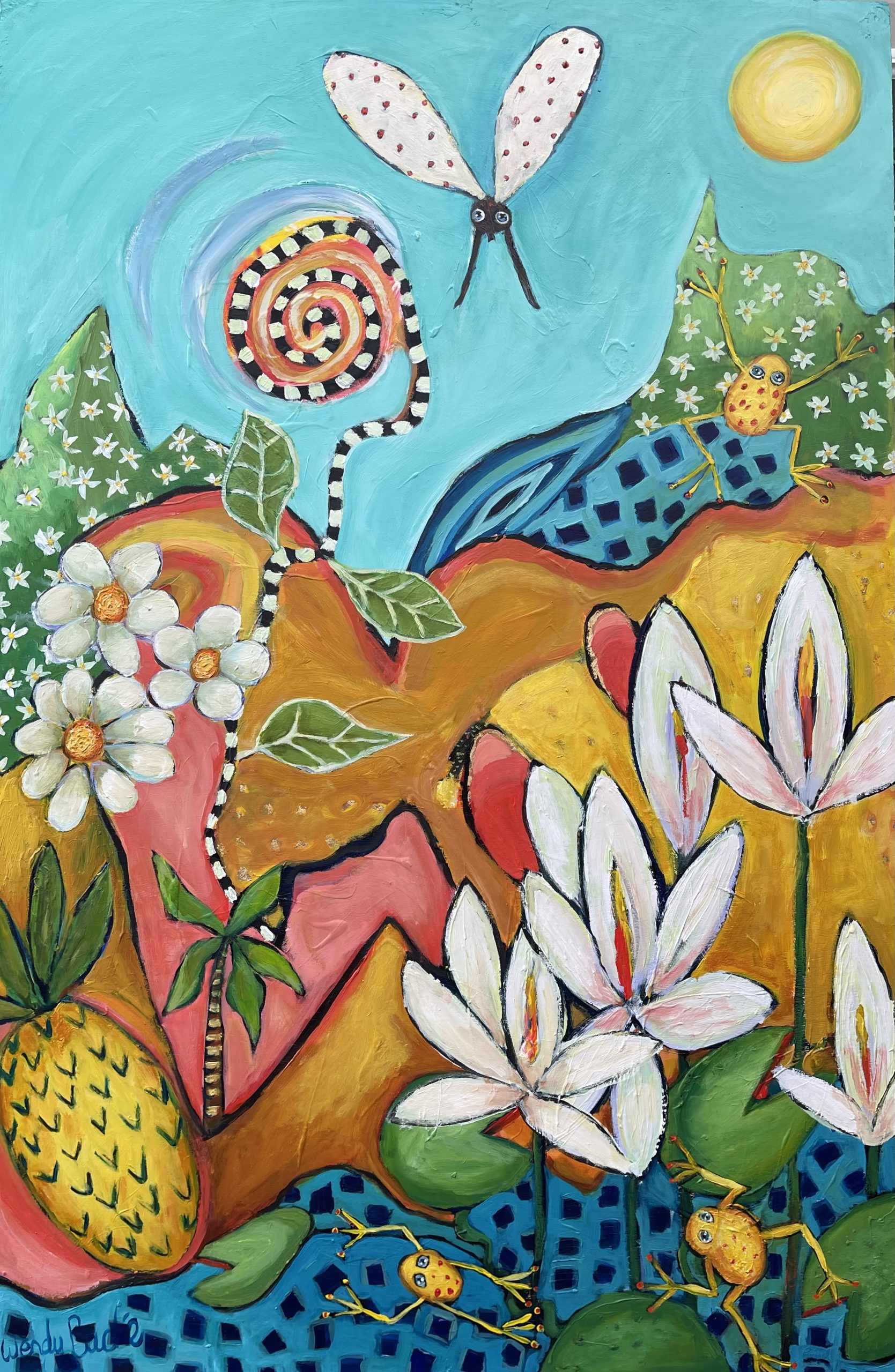 Tropical Frog Pond - Art Lovers Australia