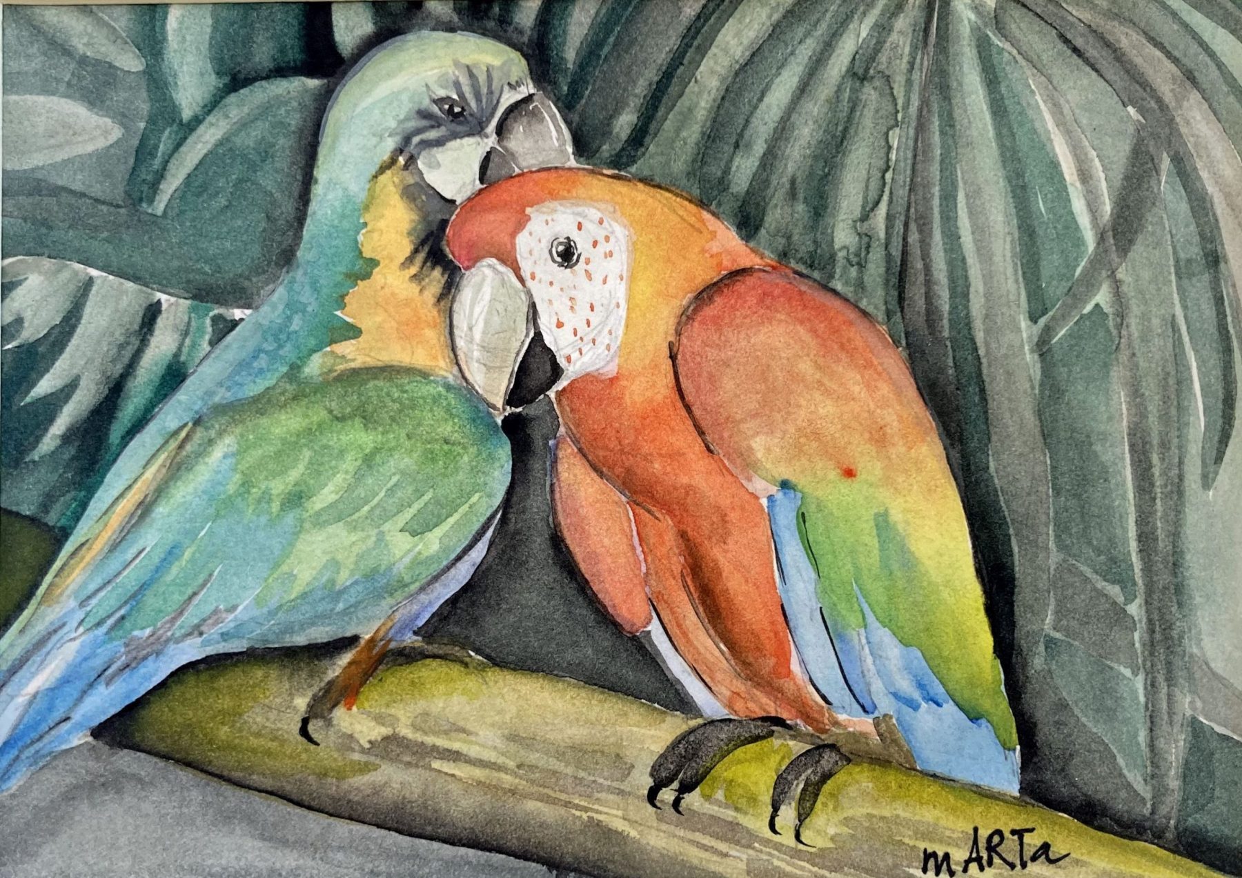 Exotic Birds in Watercolour - Art Lovers Australia