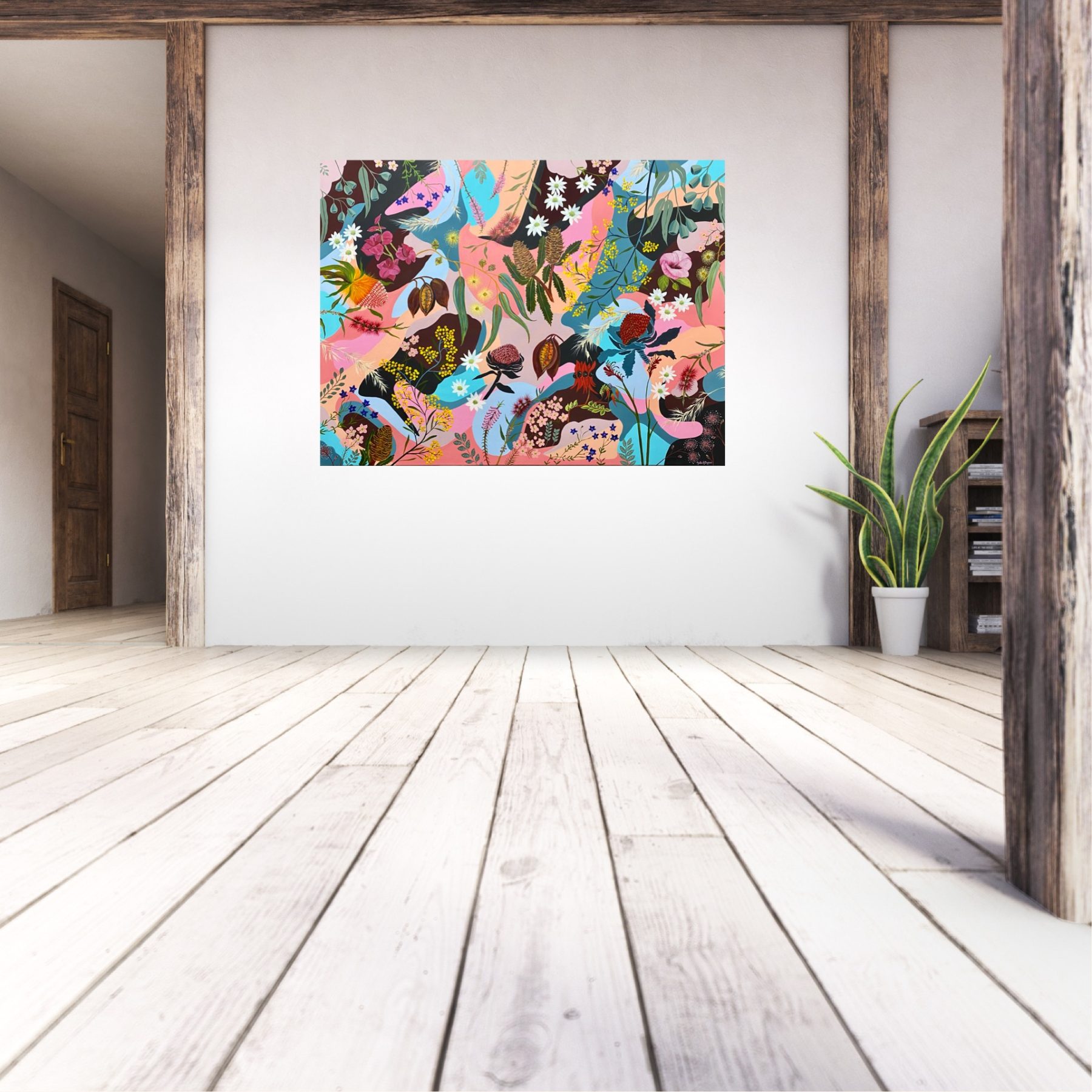 Retro Australian Native Flowers - Art Lovers Australia