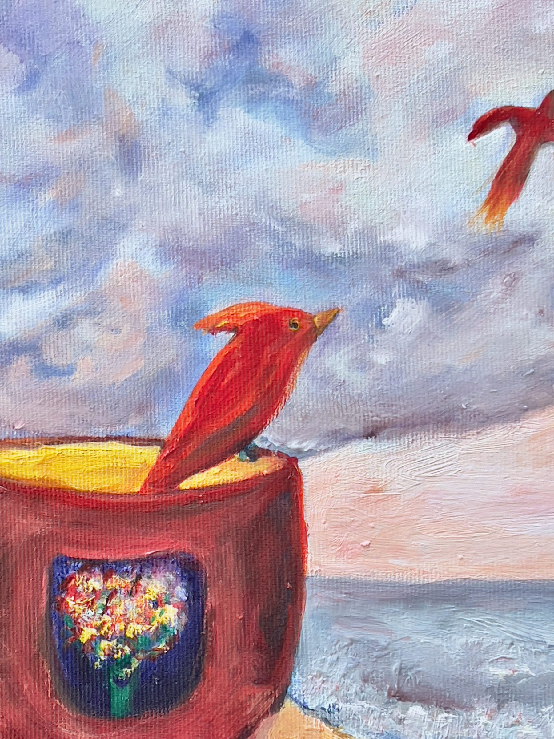 Red Birds Fly High - Art Lovers Australia