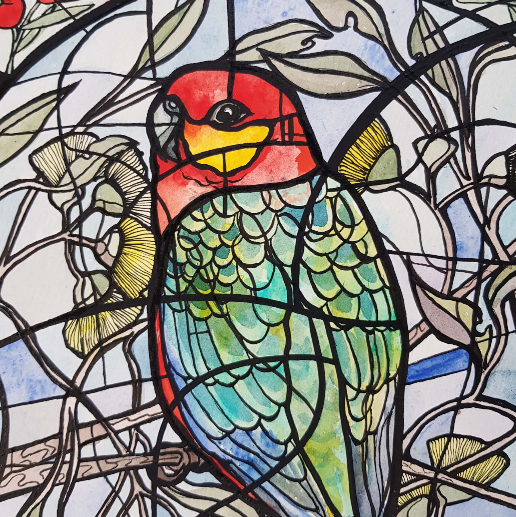 Rosella in the Round - Art Lovers Australia