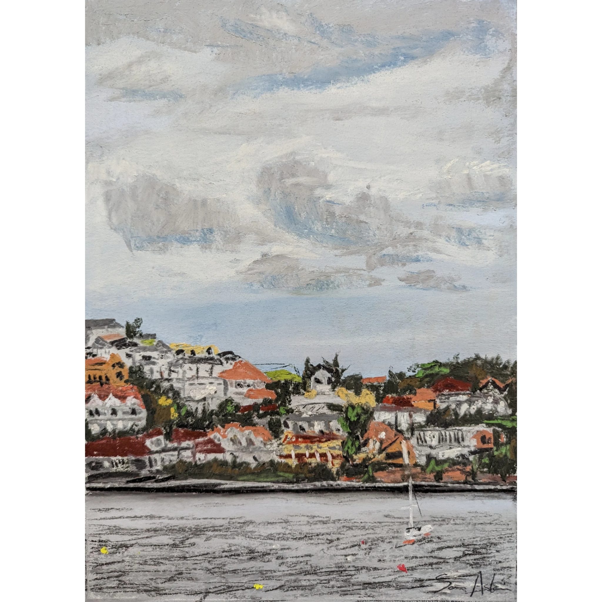 Brisbane River Bend Triptych - Art Lovers Australia