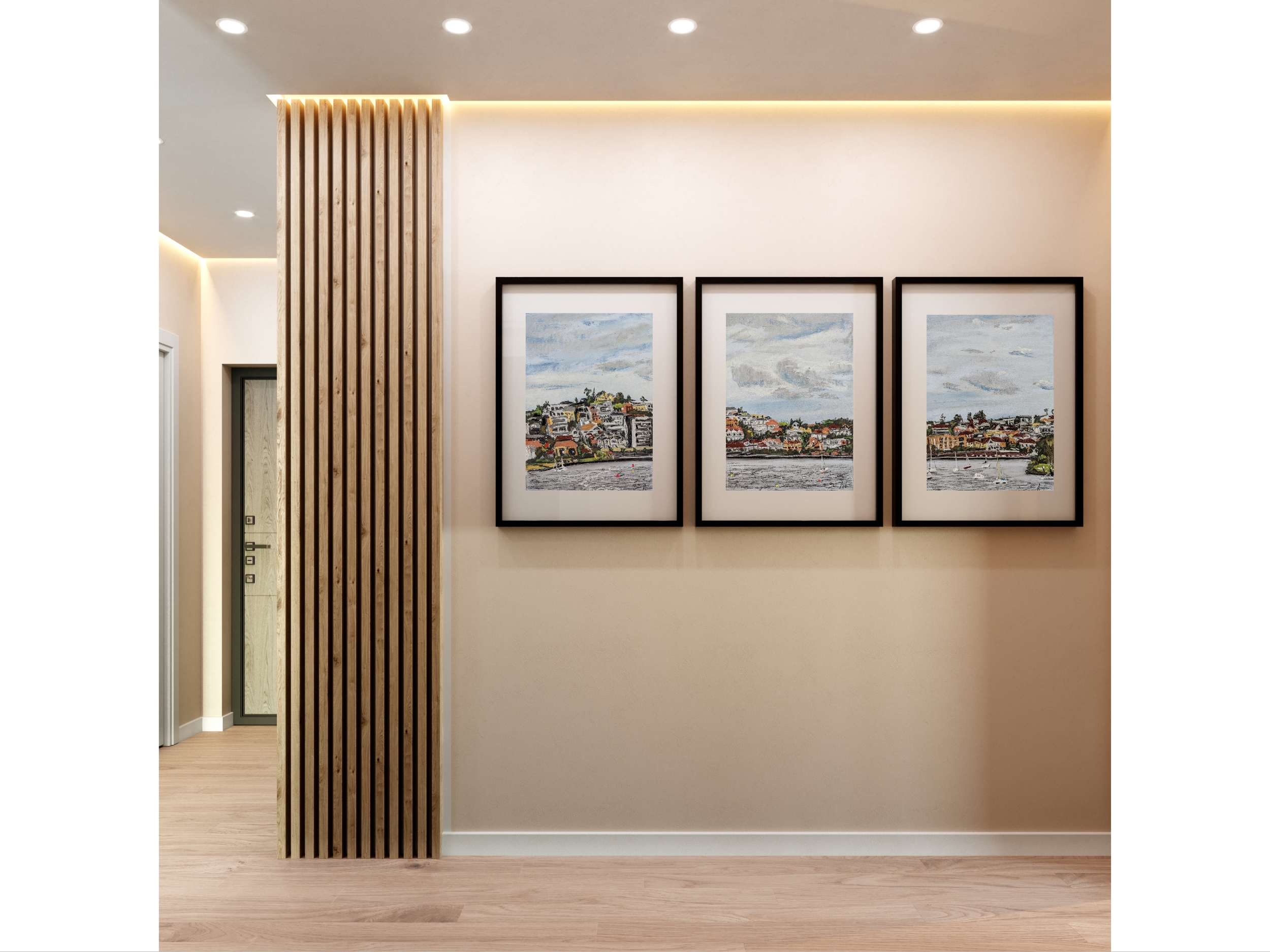 Brisbane River Bend Triptych - Art Lovers Australia