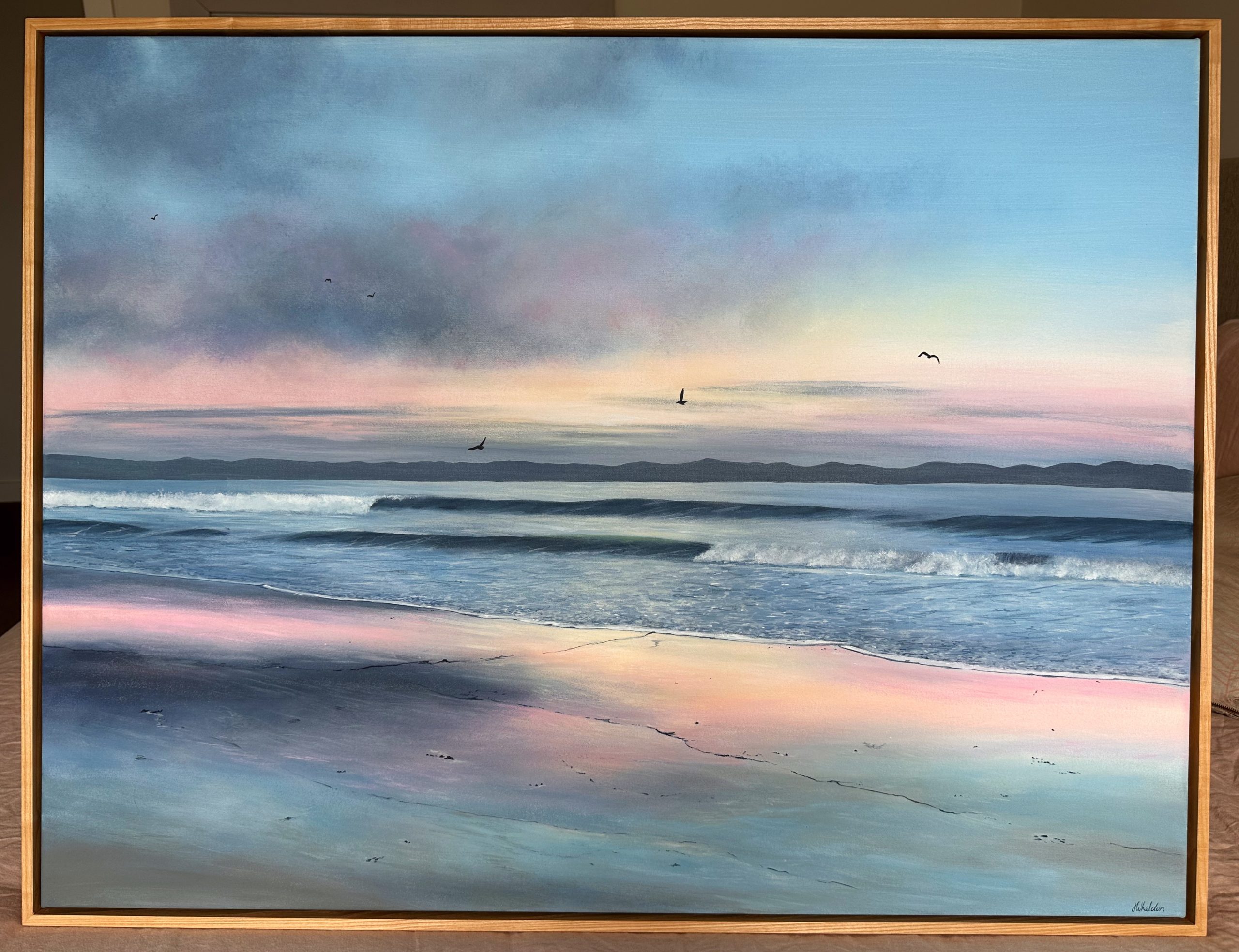 Sunset at Seven Mile Beach, Tasmania - Art Lovers Australia