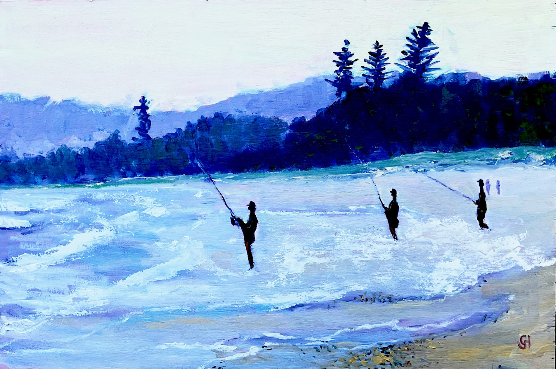 Wooli Beach Fishing - Art Lovers Australia
