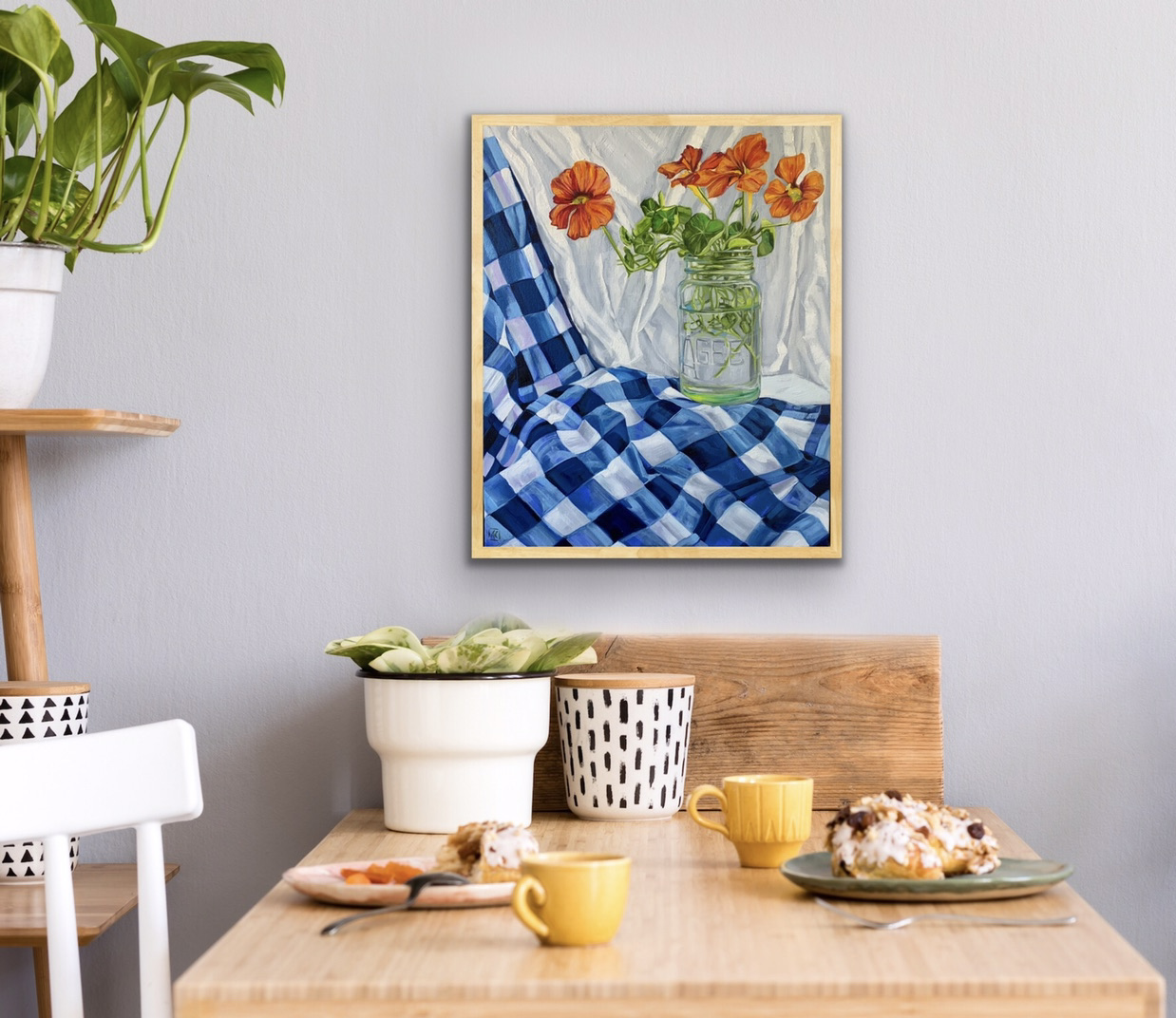 Vintage Agee Jar and Nasturtiums - Art Lovers Australia