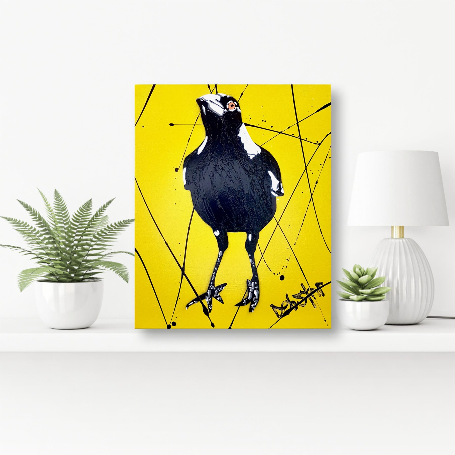 Magpie Yellow Pop - Art Lovers Australia