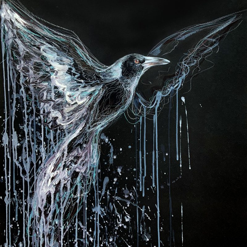 Magpie Spirit in Flight - Art Lovers Australia