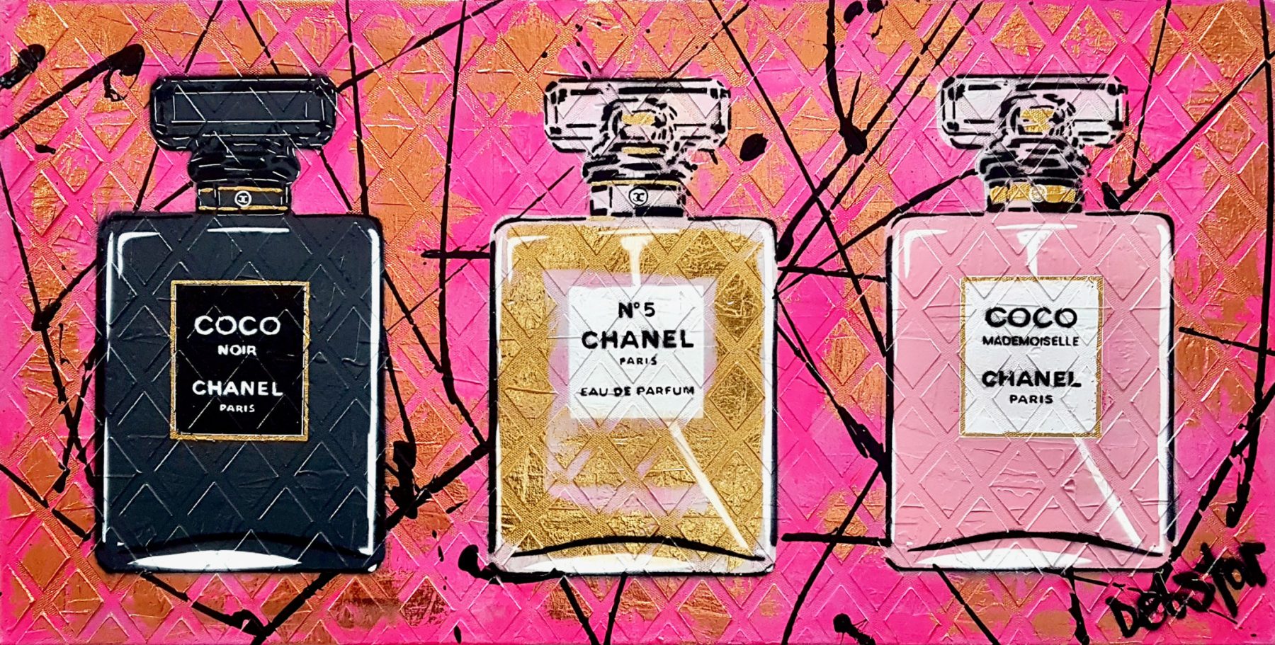 Coco Chanel Perfume Collection Pink - Art Lovers Australia