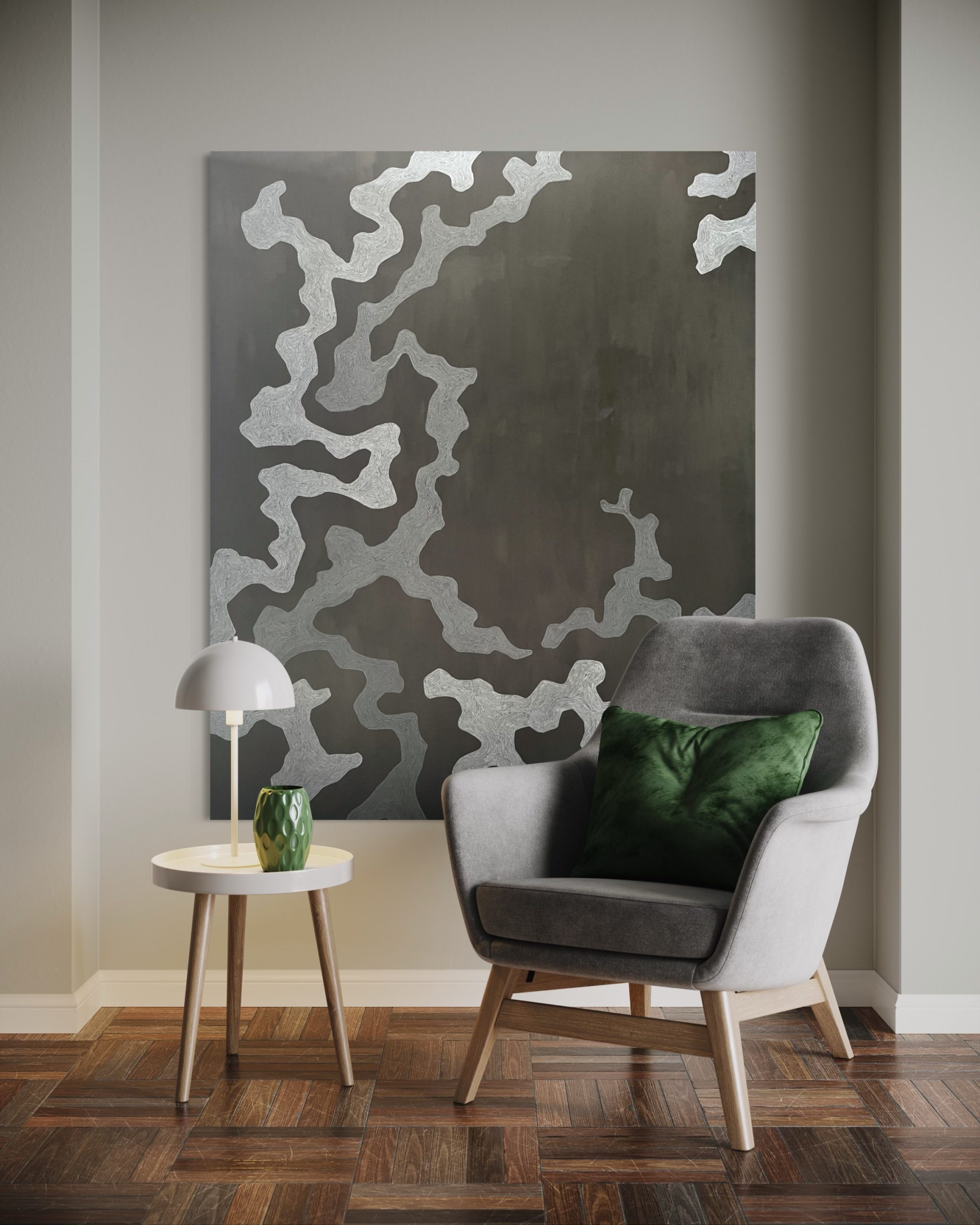 Topographical Canyon Lines - Art Lovers Australia