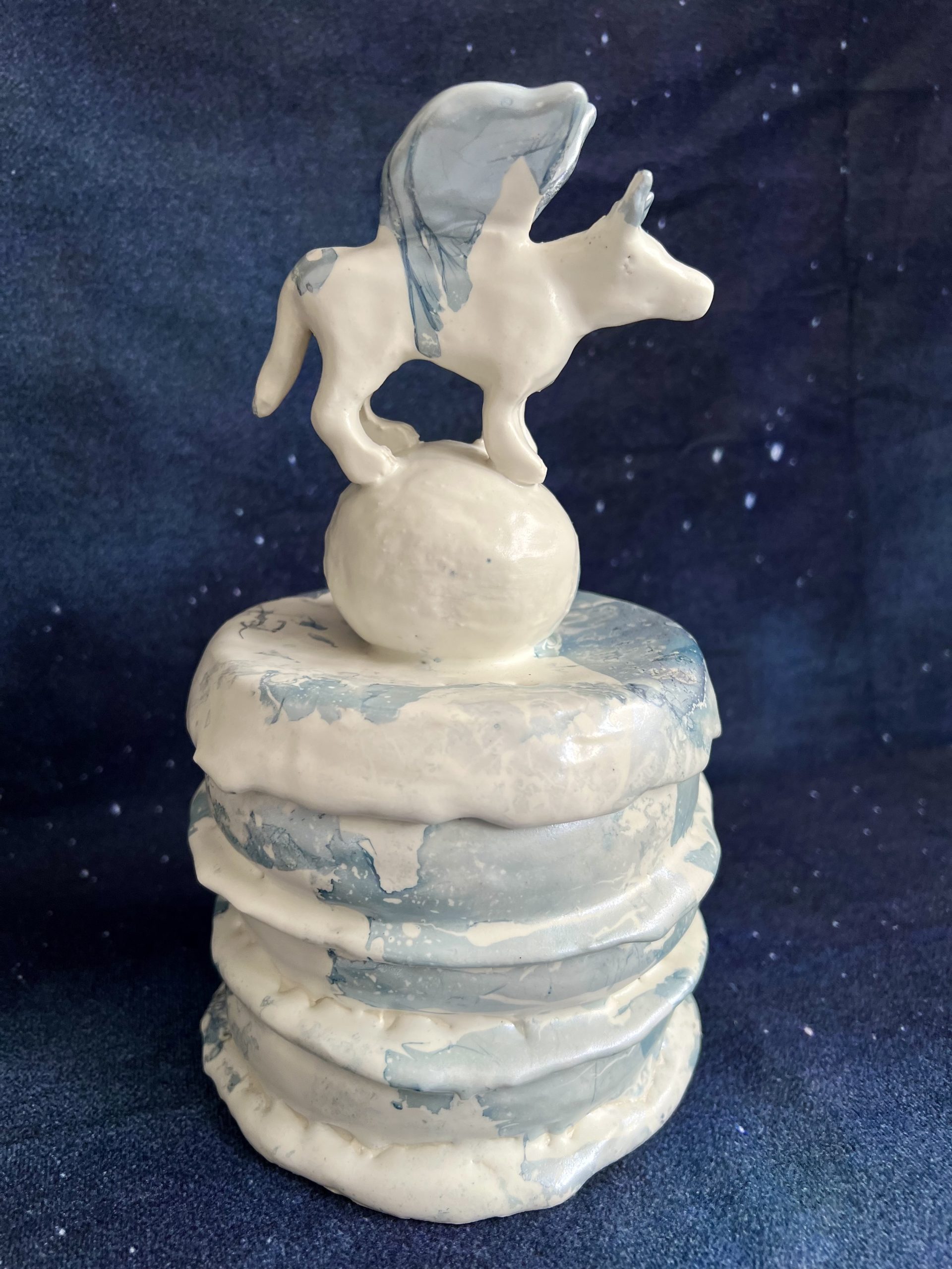 Travelling On, Ceramic Cake Sculpture - Art Lovers Australia
