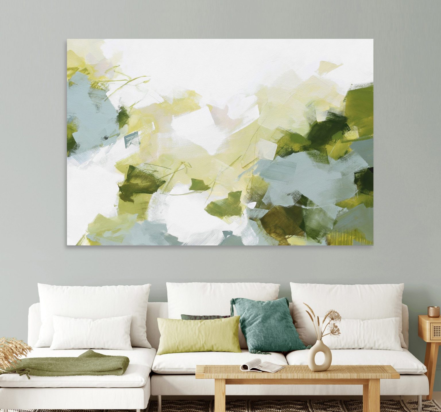 Eco - large green abstract - Art Lovers Australia