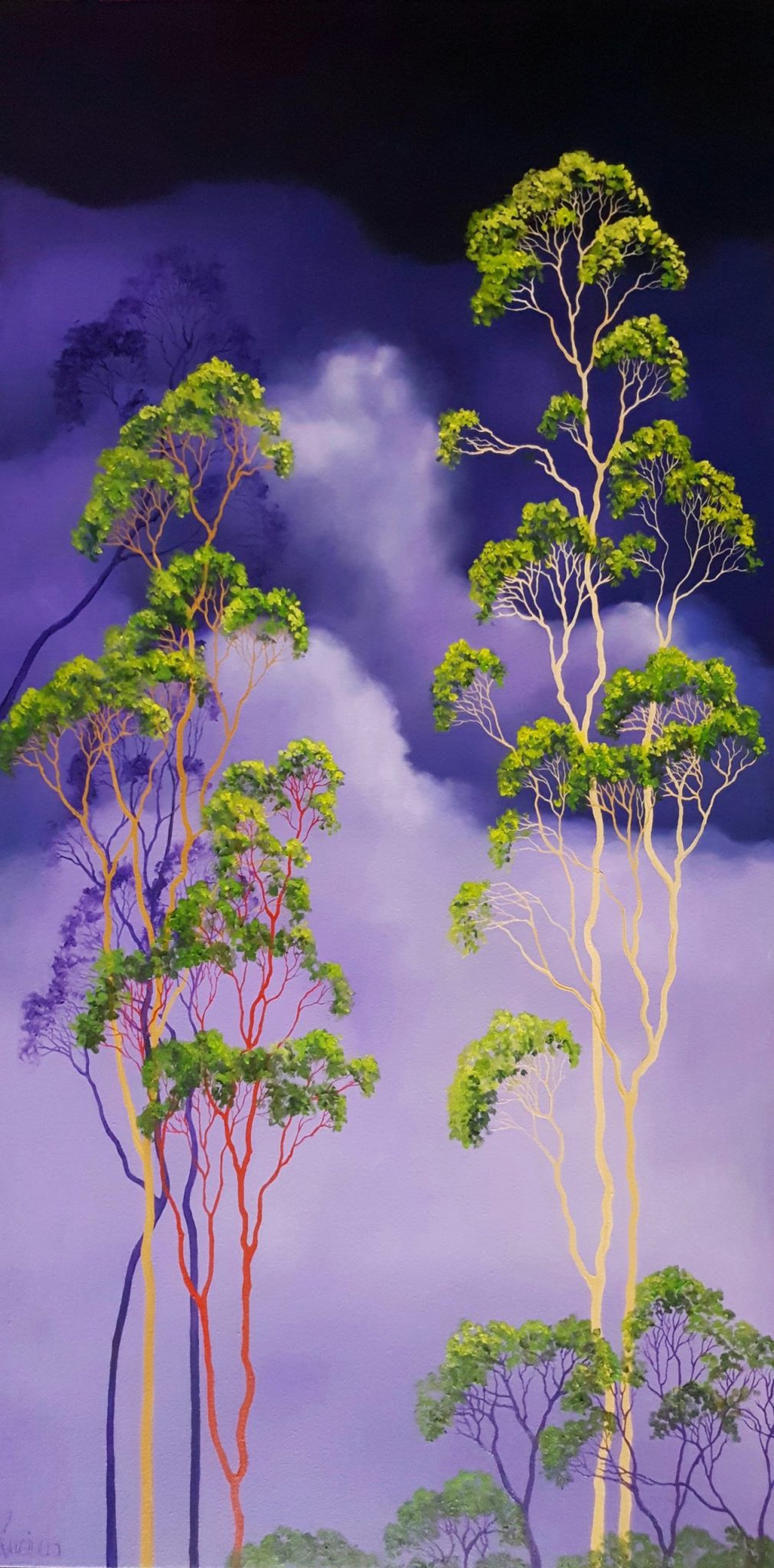 Twilight In The Gum Trees - Art Lovers Australia