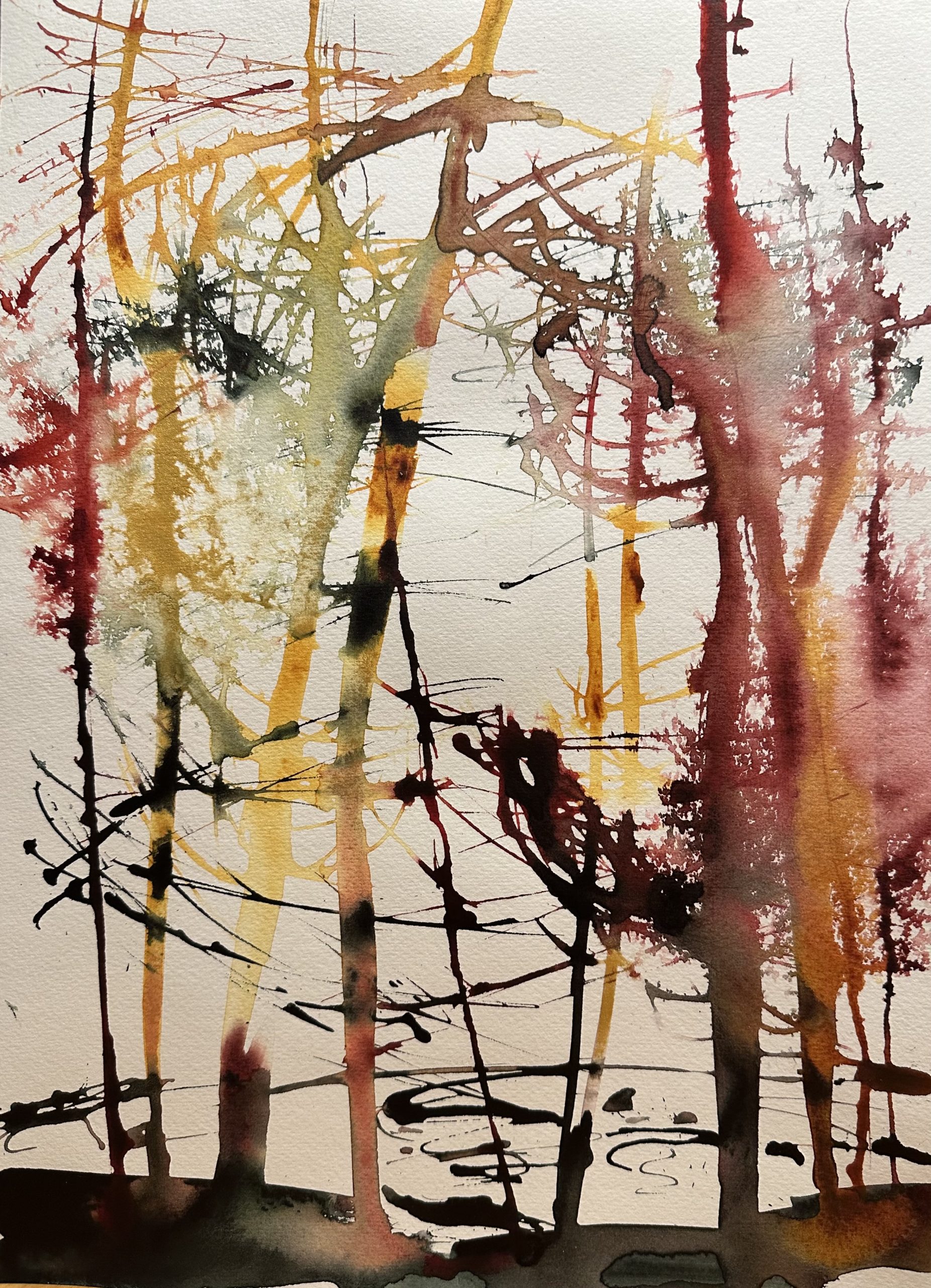 Golden trees - Art Lovers Australia