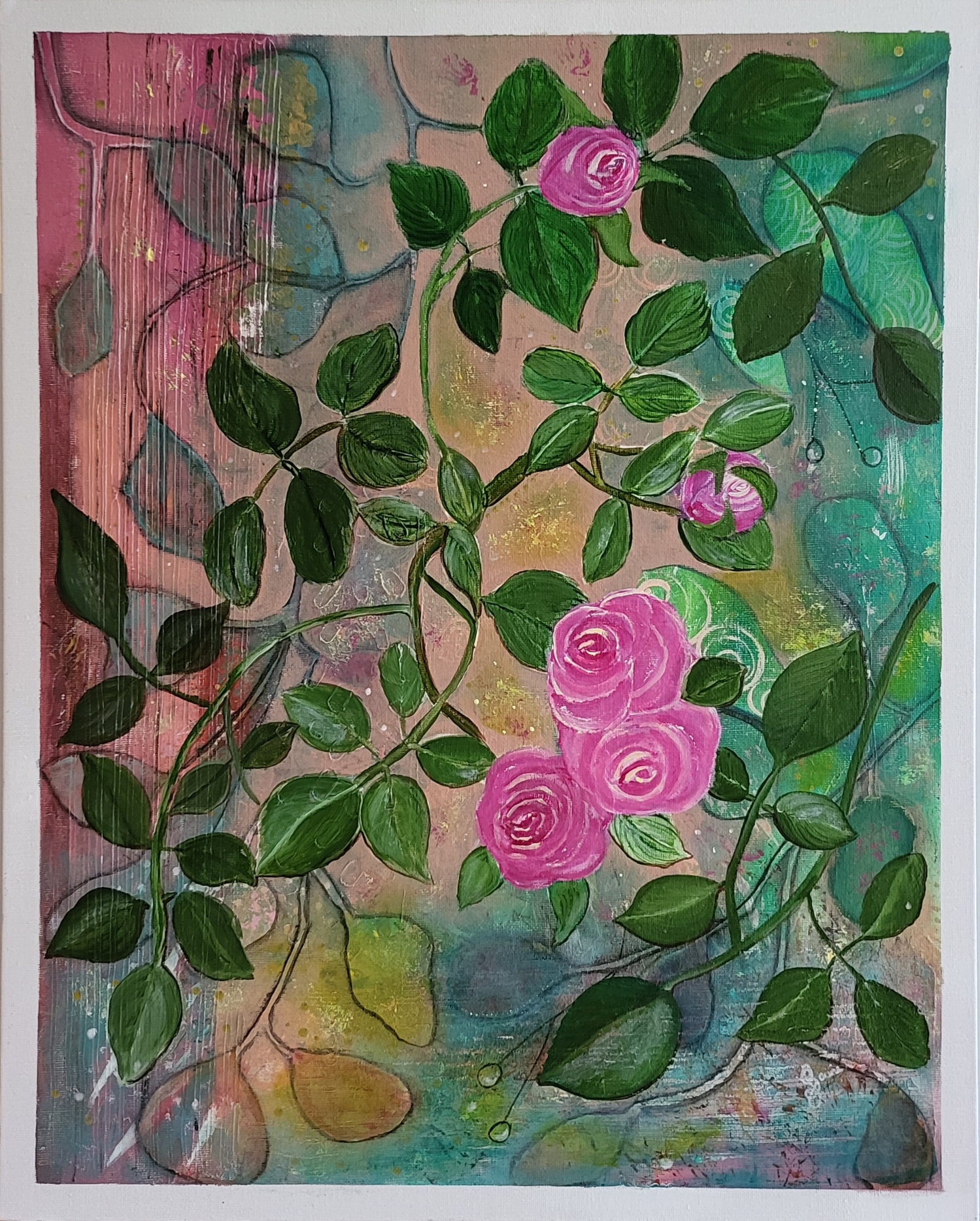 Pink Roses - Art Lovers Australia