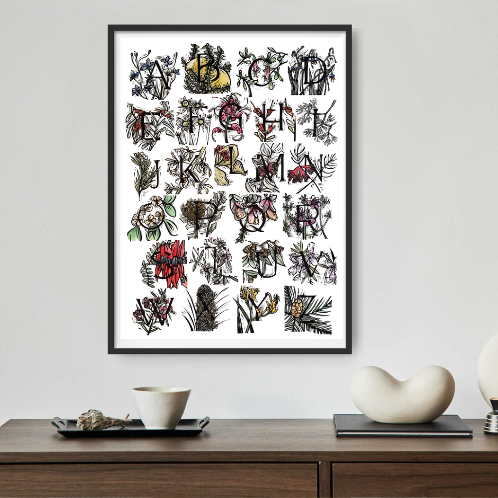 Australian Floral Alphabet in Colour - Art Lovers Australia