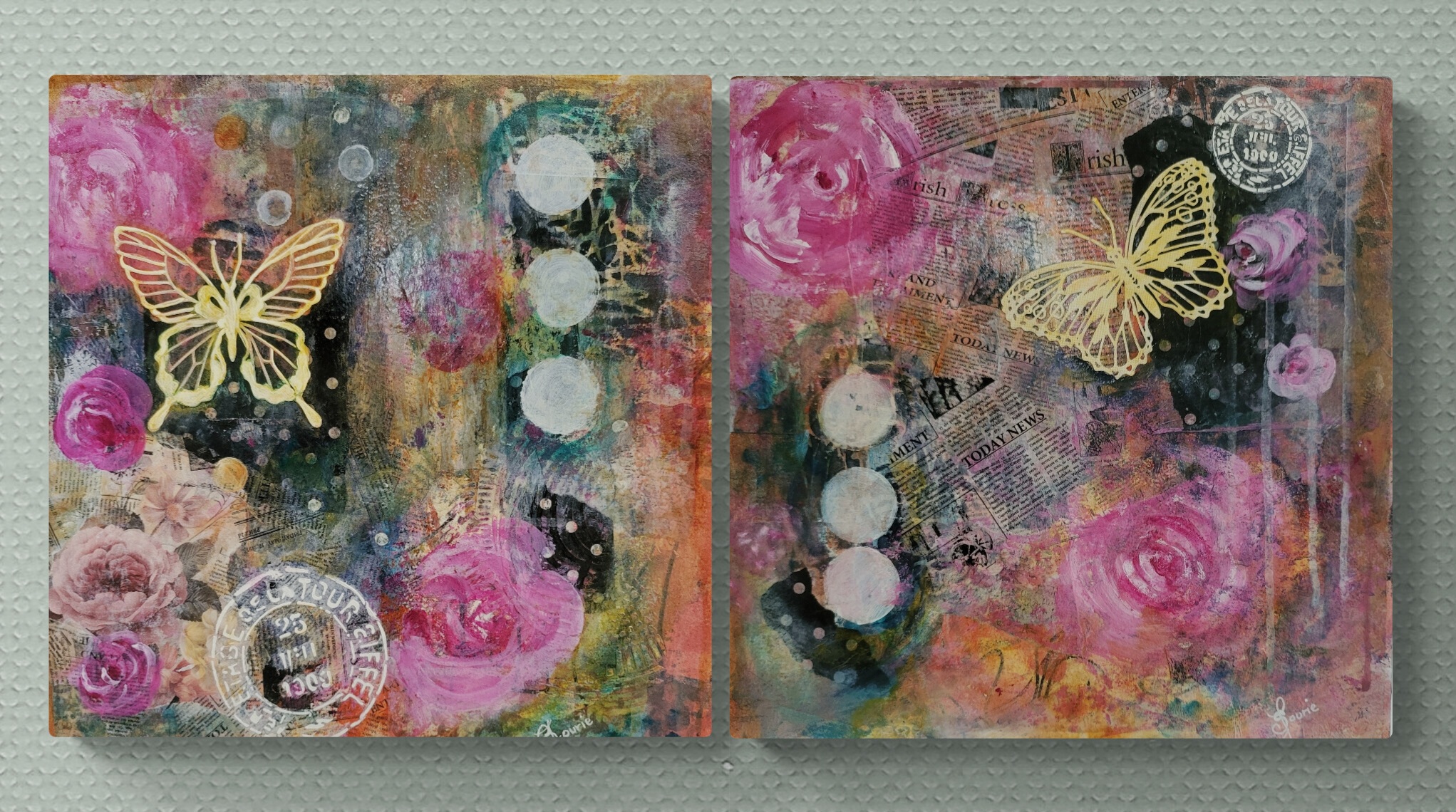 Papillon (Diptych) - Art Lovers Australia