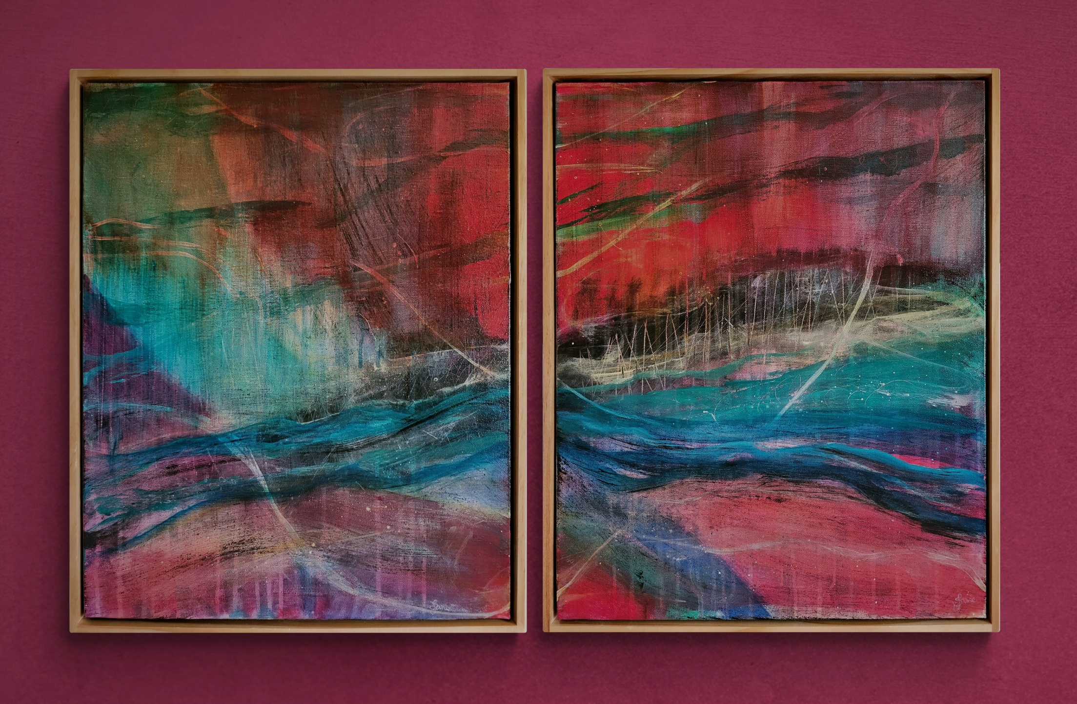 Stormy Seas (Diptych) - Art Lovers Australia