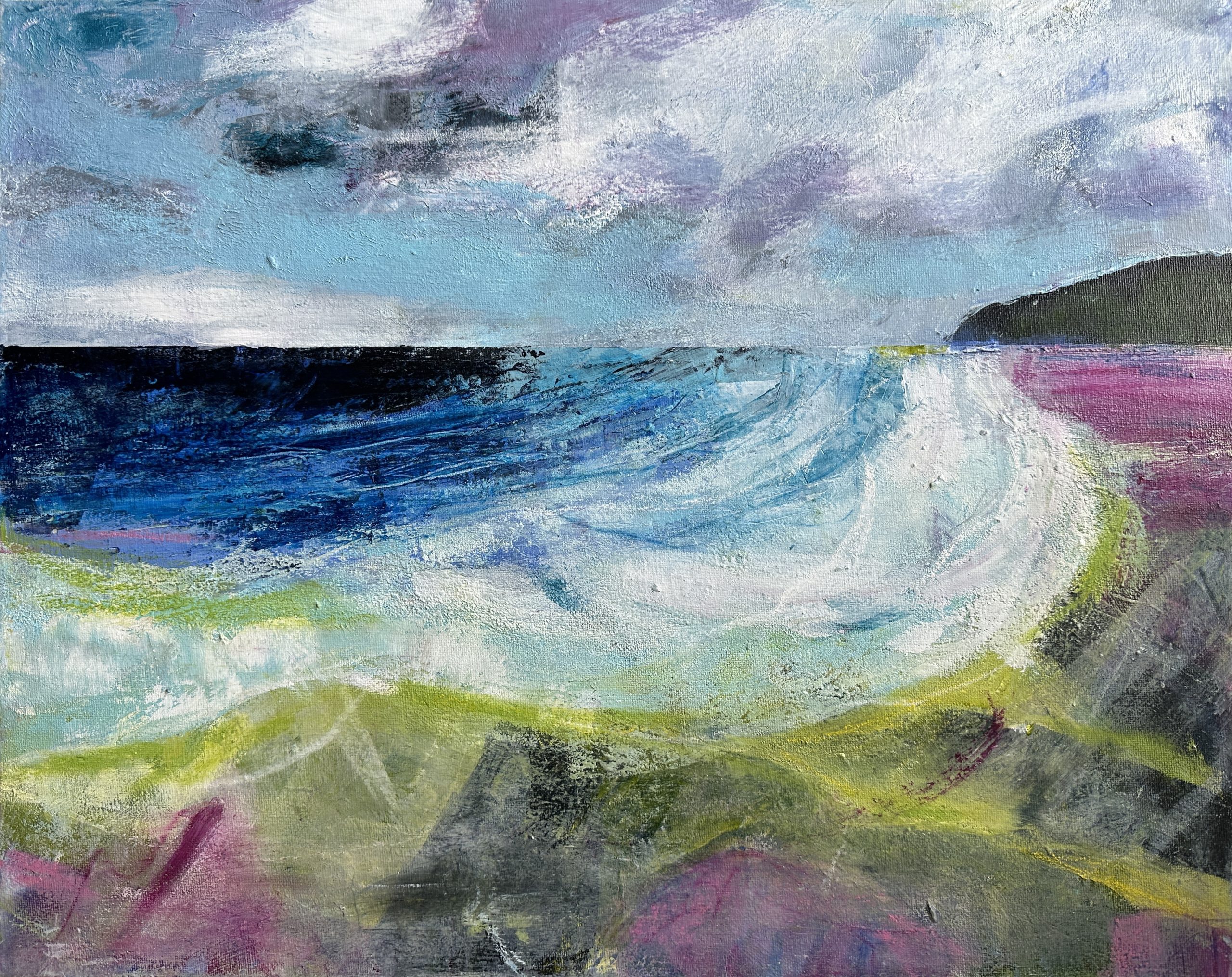 Beach life in altered colours - Art Lovers Australia