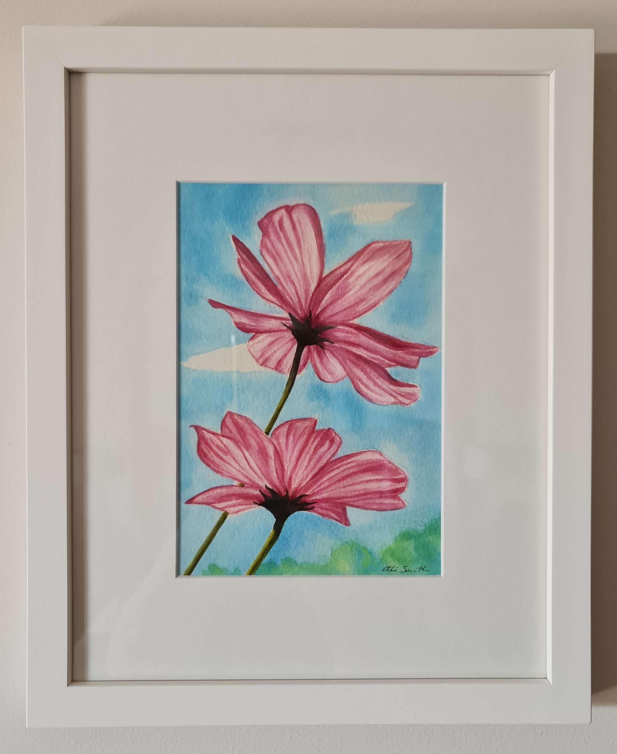 Two Little Cosmos - Art Lovers Australia