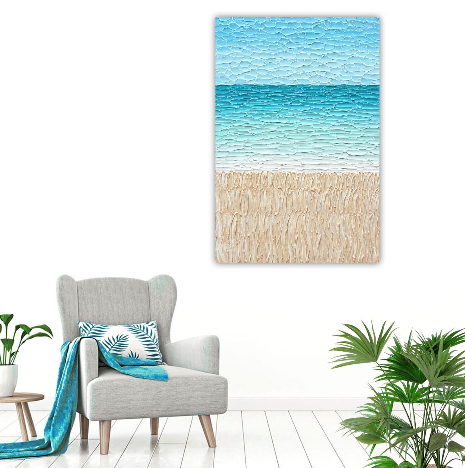 Beach Golden Reeds - Art Lovers Australia