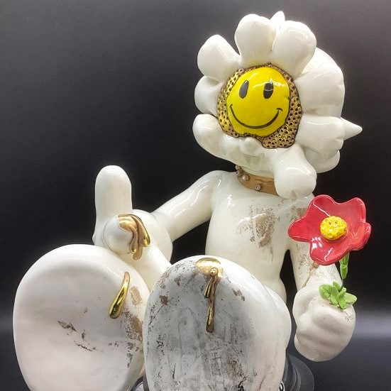 Flower Power Smiley Face (Sticky Fingers) - Art Lovers Australia