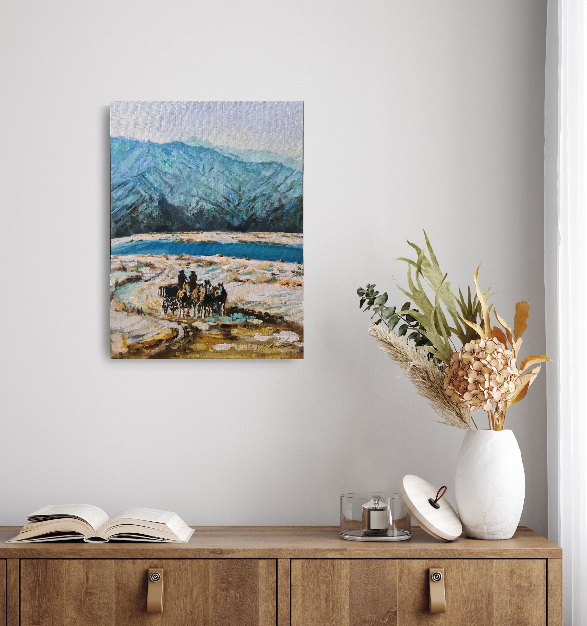 Heading Out To Location On Pisa Range - Art Lovers Australia