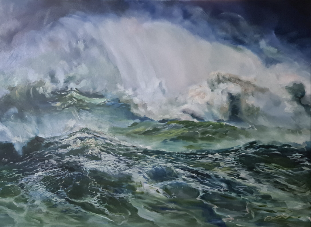 Behind These Eyes - Stormy Ocean - Art Lovers Australia