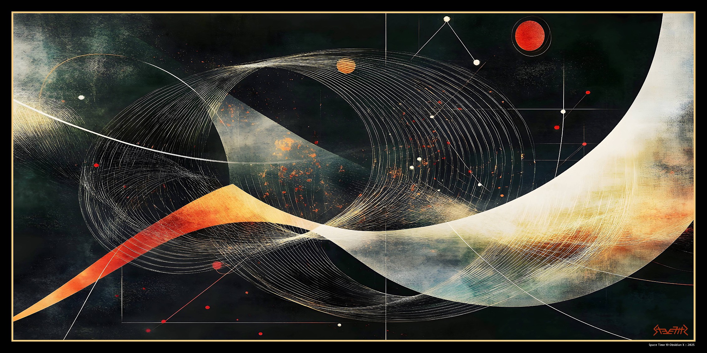 Space Time 19 Obsidian X - Art Lovers Australia