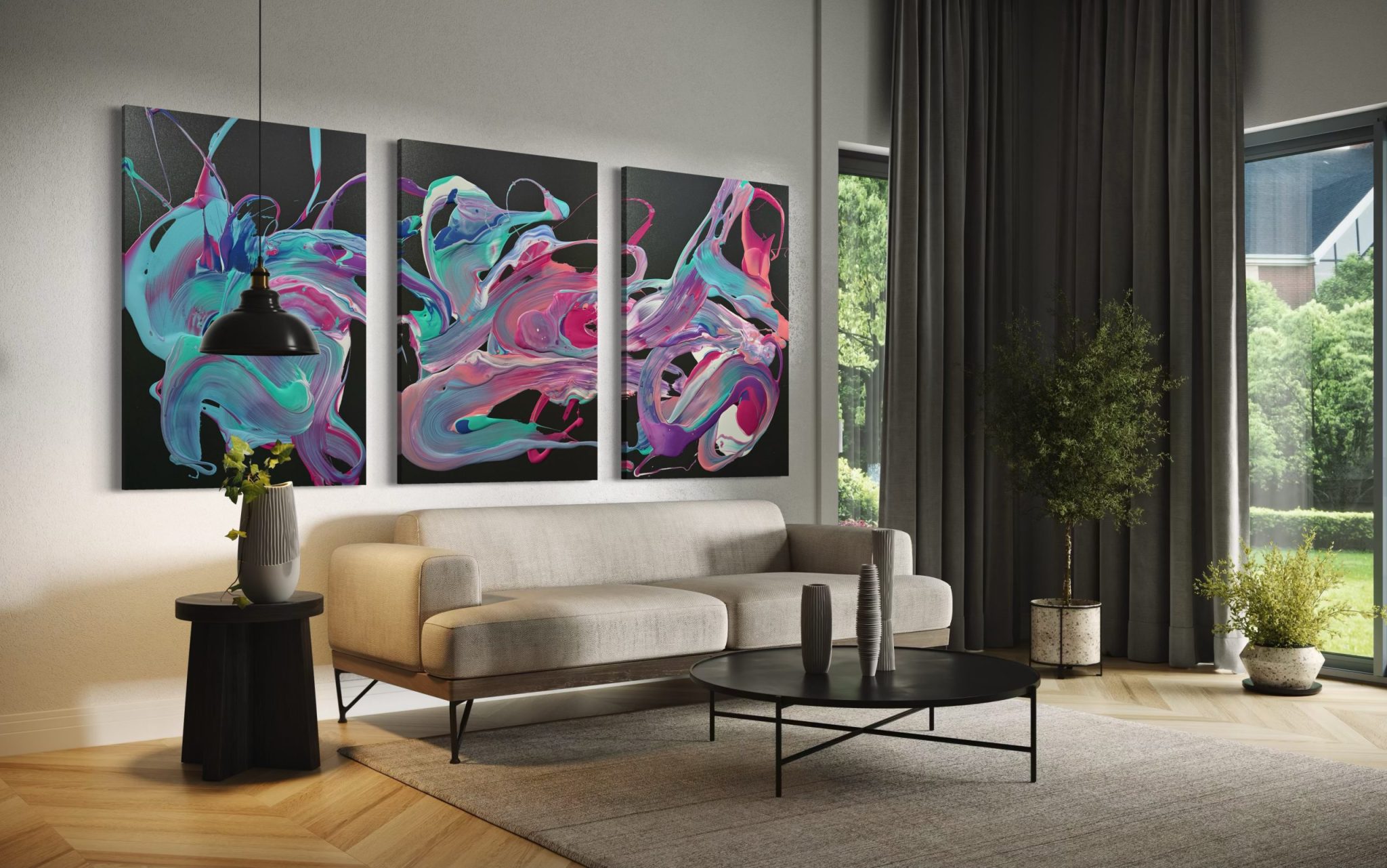 Serene Energies Triptych - Art Lovers Australia