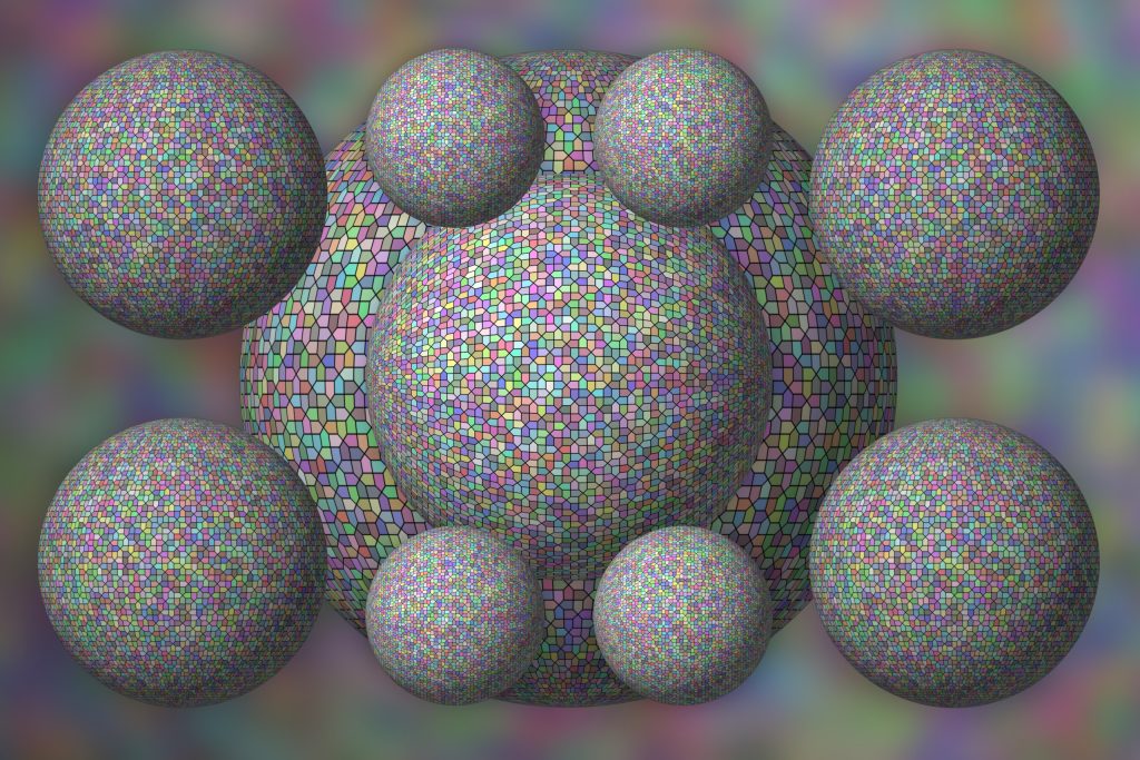 Tessellation Spheres No 6 - PentaHouseCross RandomPastel ROT BGL - Art ...
