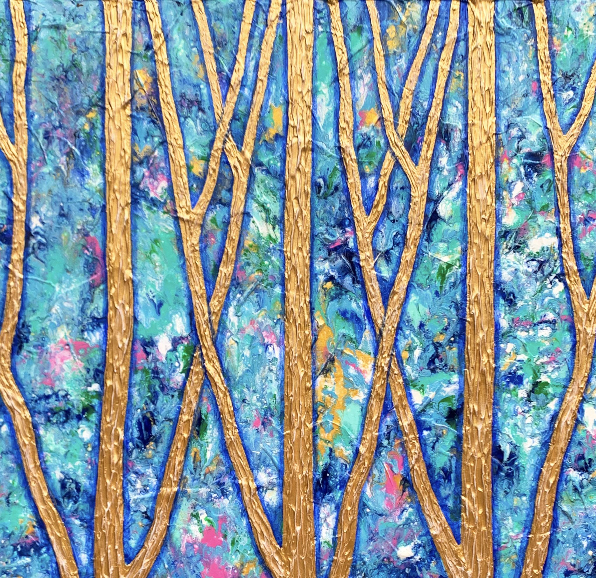 Coastal Golden Gum Trees - Art Lovers Australia