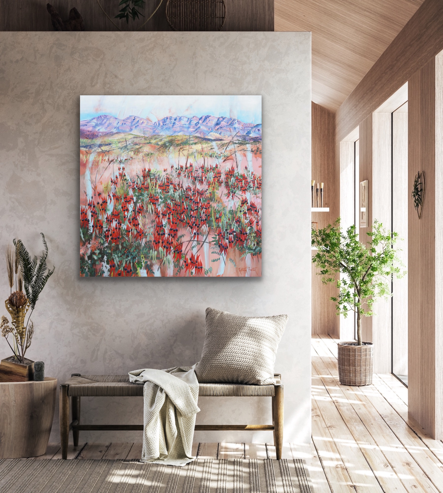 Desert Peas, Flinders - Art Lovers Australia