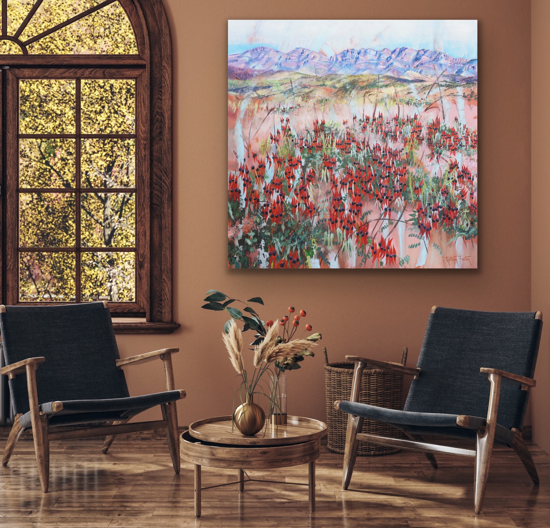 Desert Peas, Flinders - Art Lovers Australia