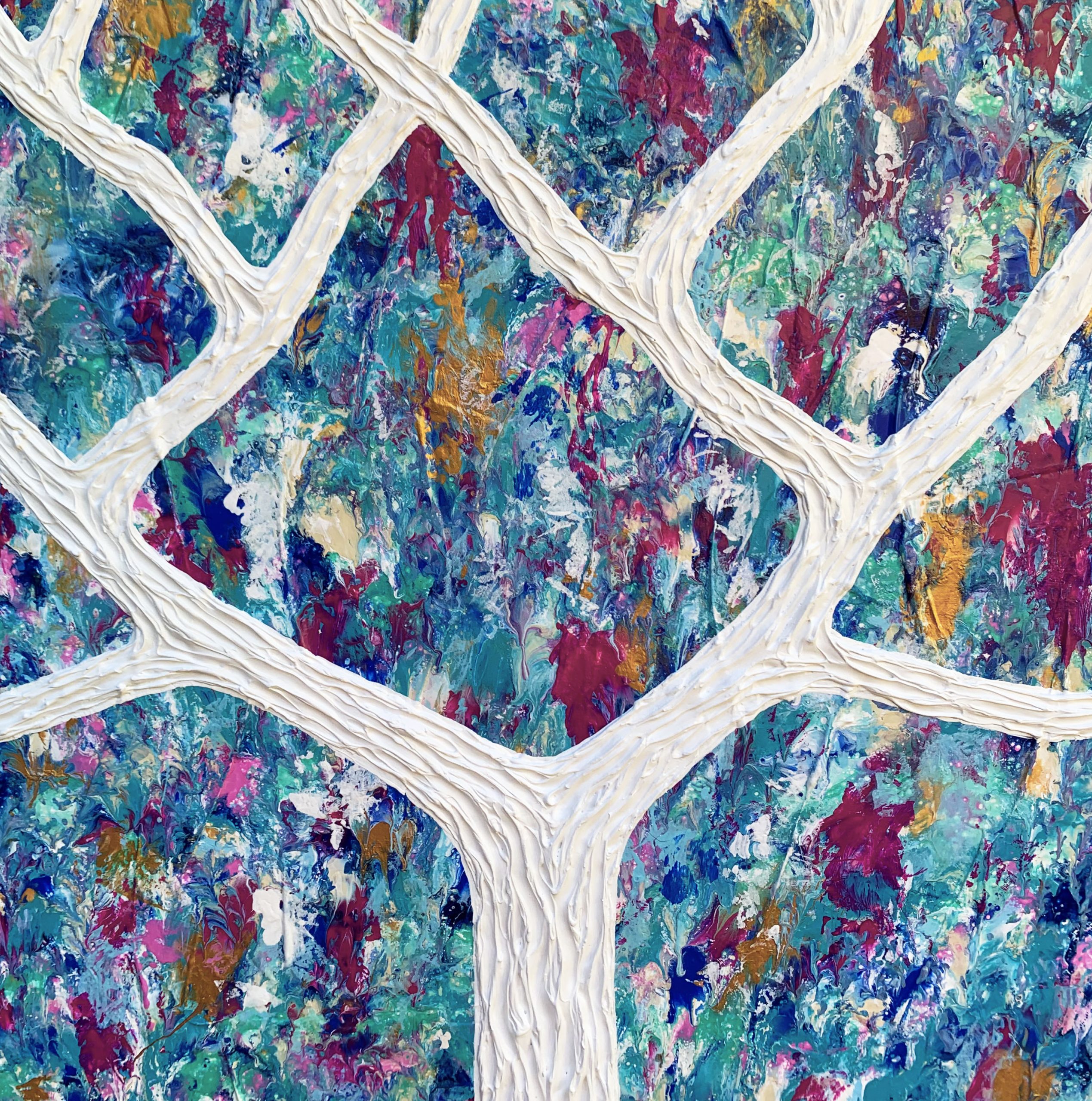 Tree in Coastal Floral Garden - Art Lovers Australia