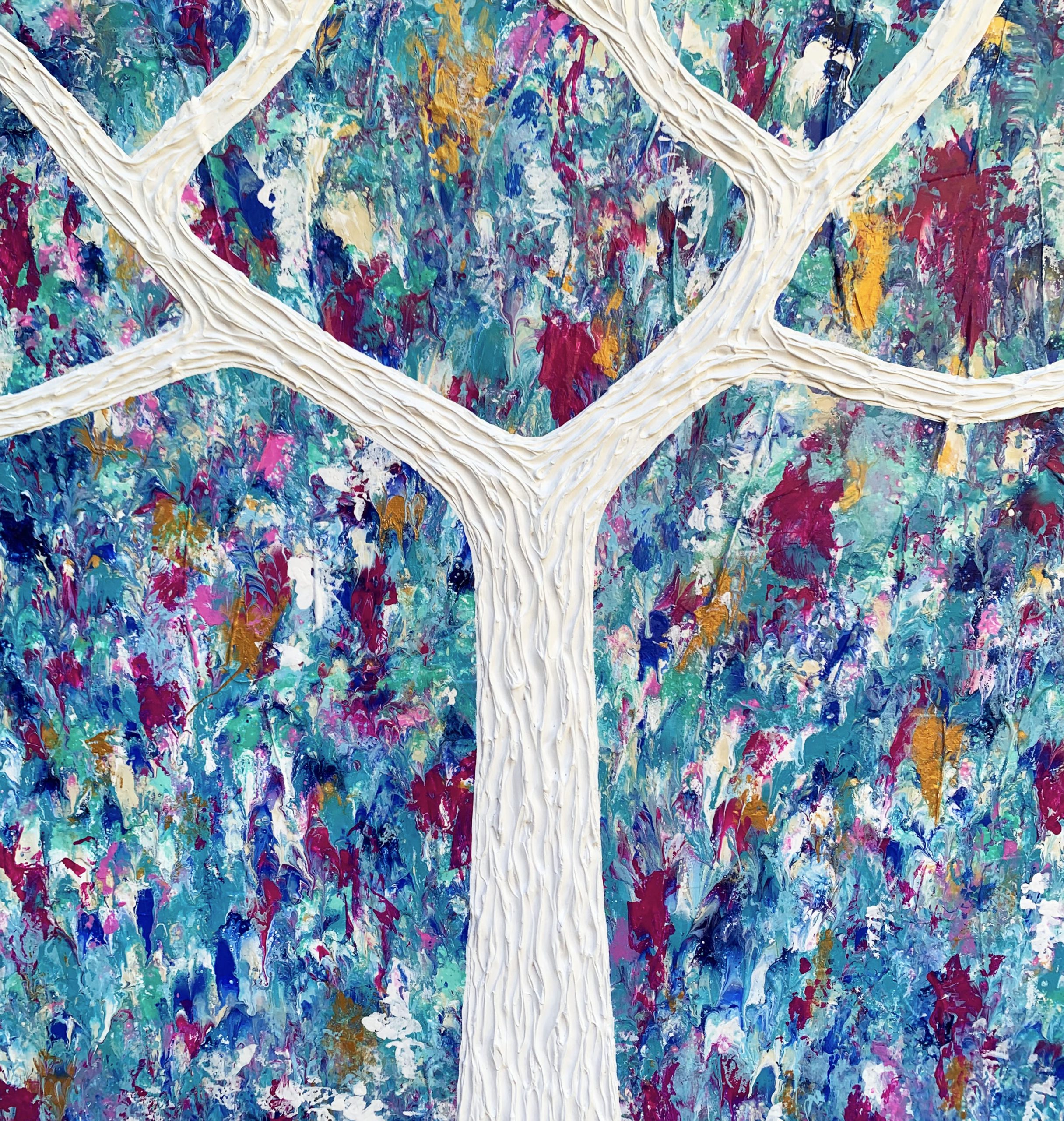 Tree in Coastal Floral Garden - Art Lovers Australia