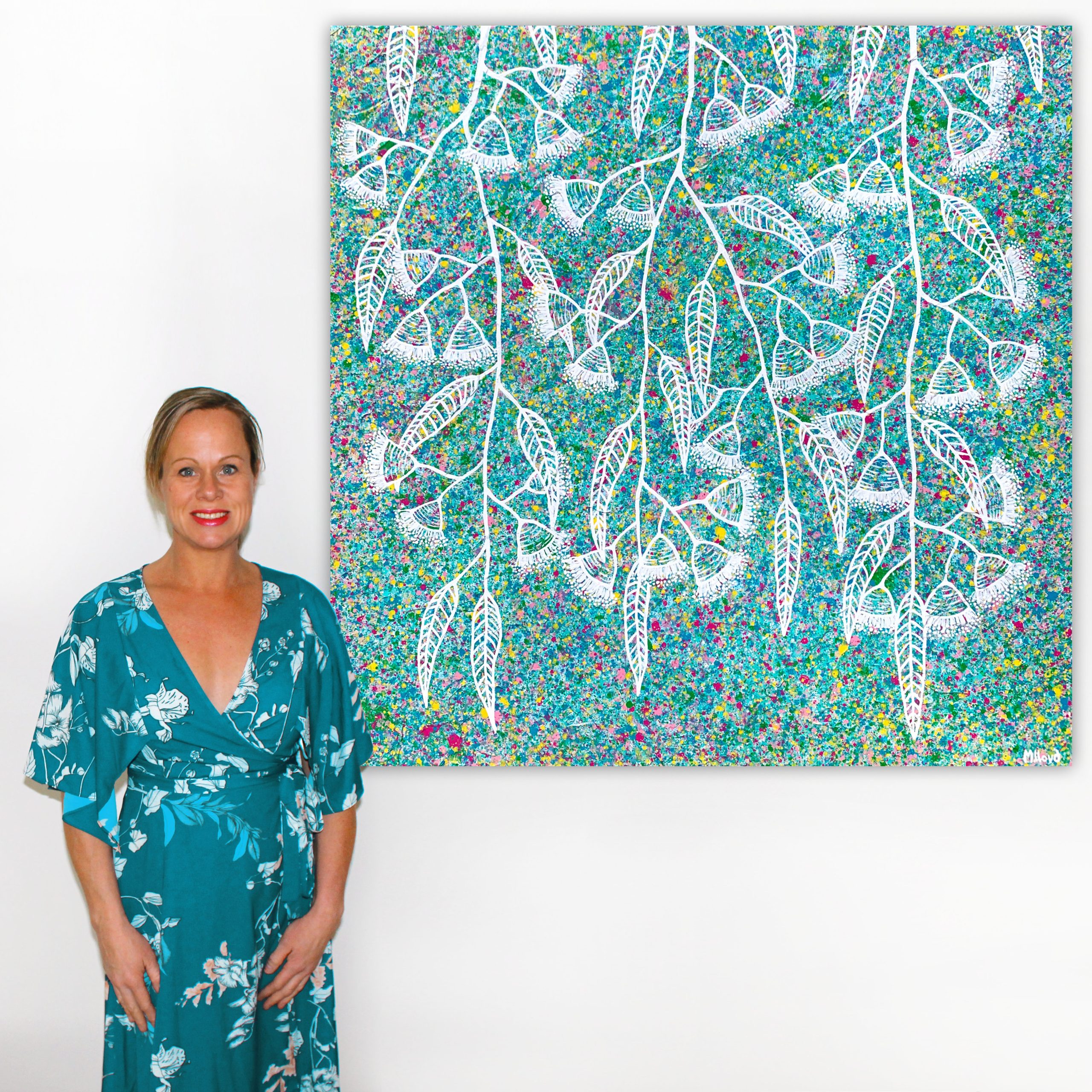 Flowering Gum Tree Australian Landscape - Art Lovers Australia